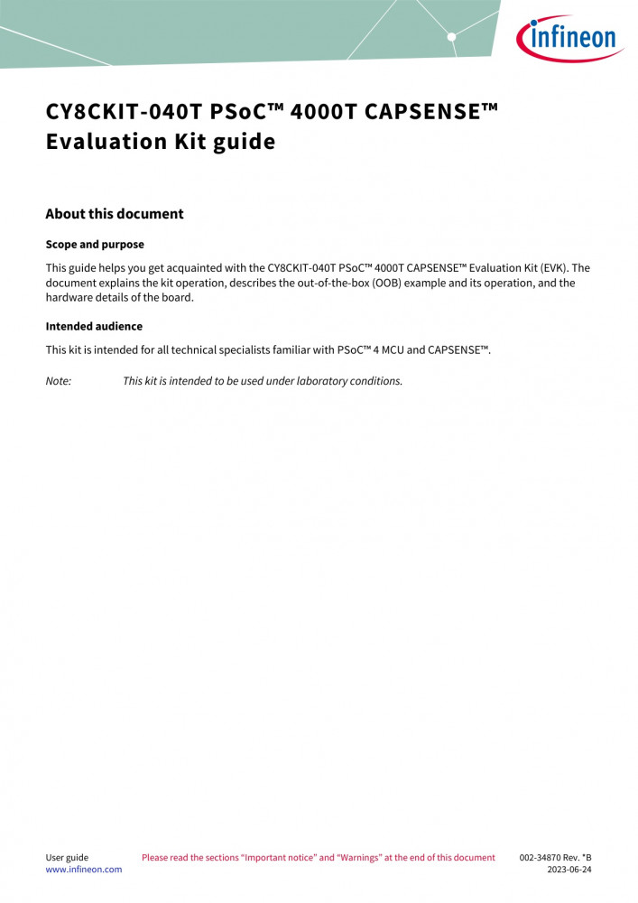 CY8CKIT-040T guide page 1