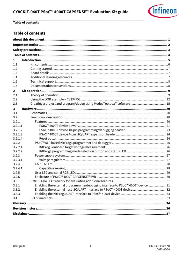 CY8CKIT-040T guide page 4