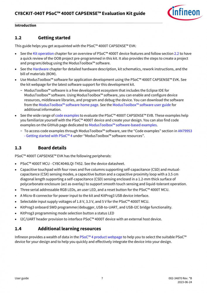 CY8CKIT-040T guide page 7