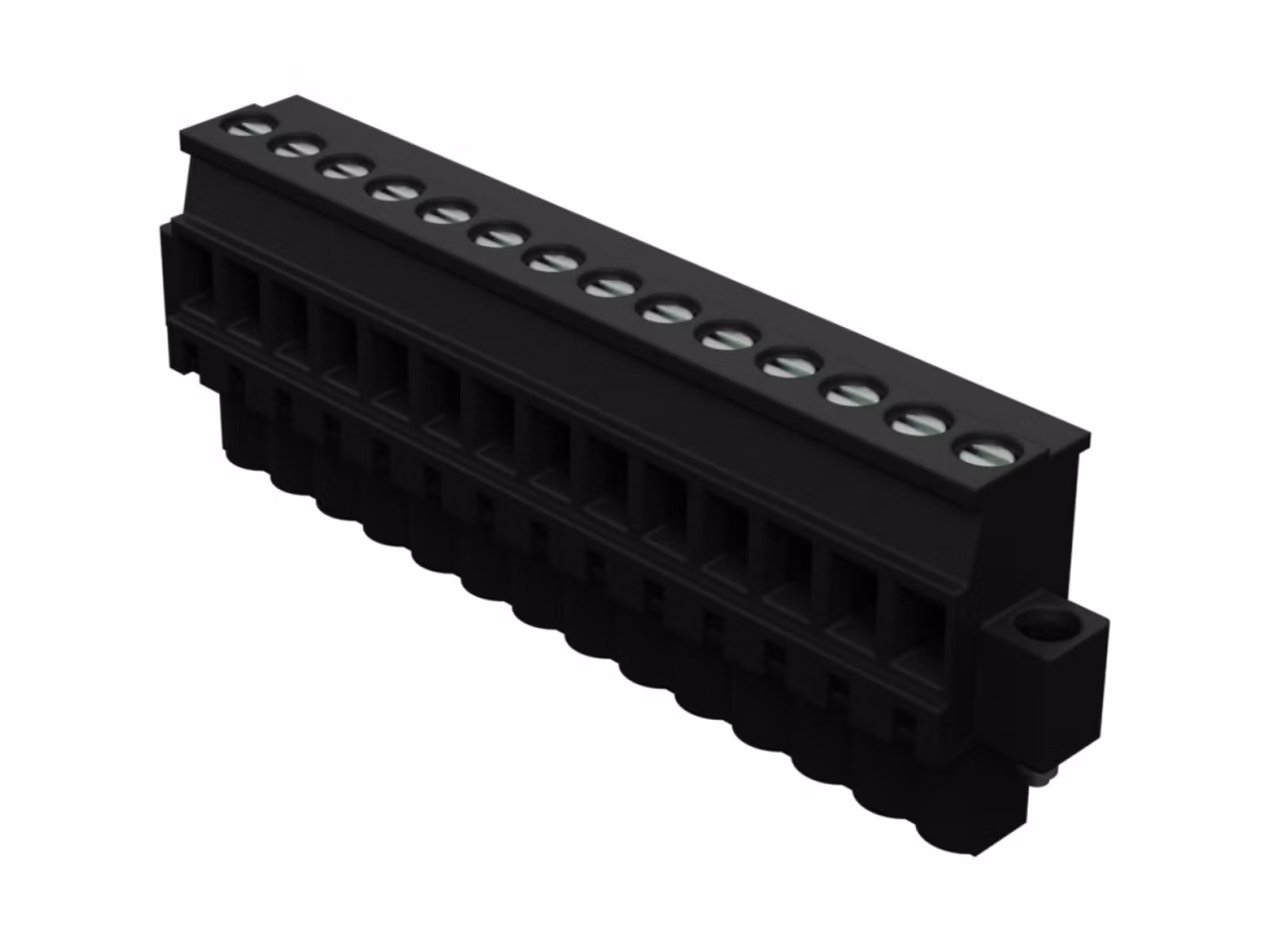 5.00mm Pitch Eurostyle Vertical Plug, with Retention Screws and Standard Imprinting, Rear Wire Entry, Black, 14 Circuits for sale
