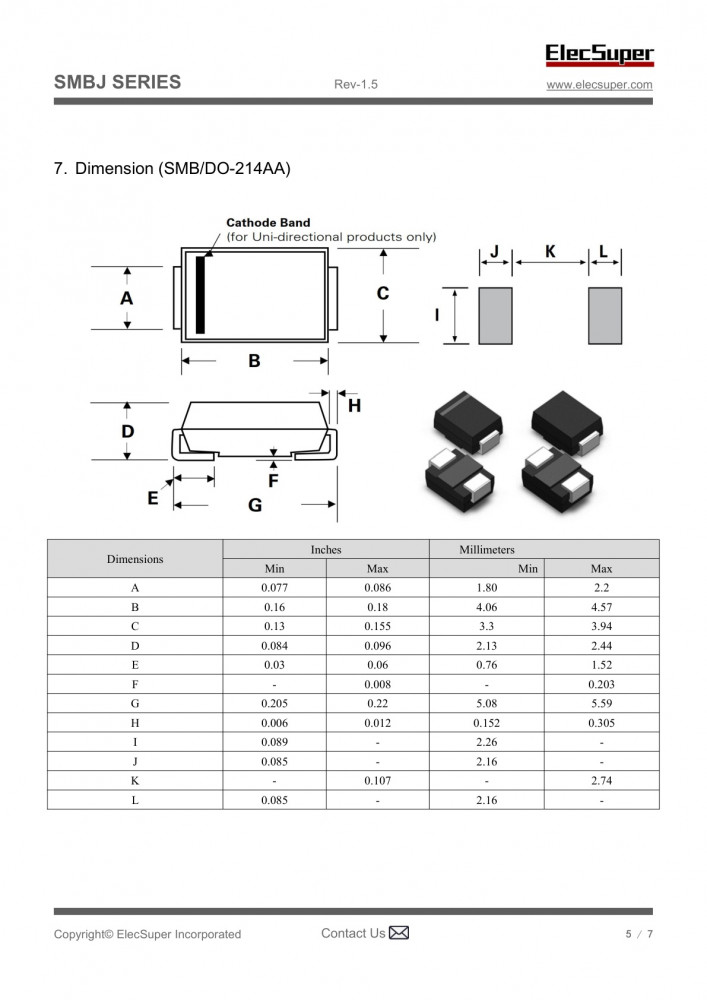 ElecSuper SuperTVS datasheet page 5