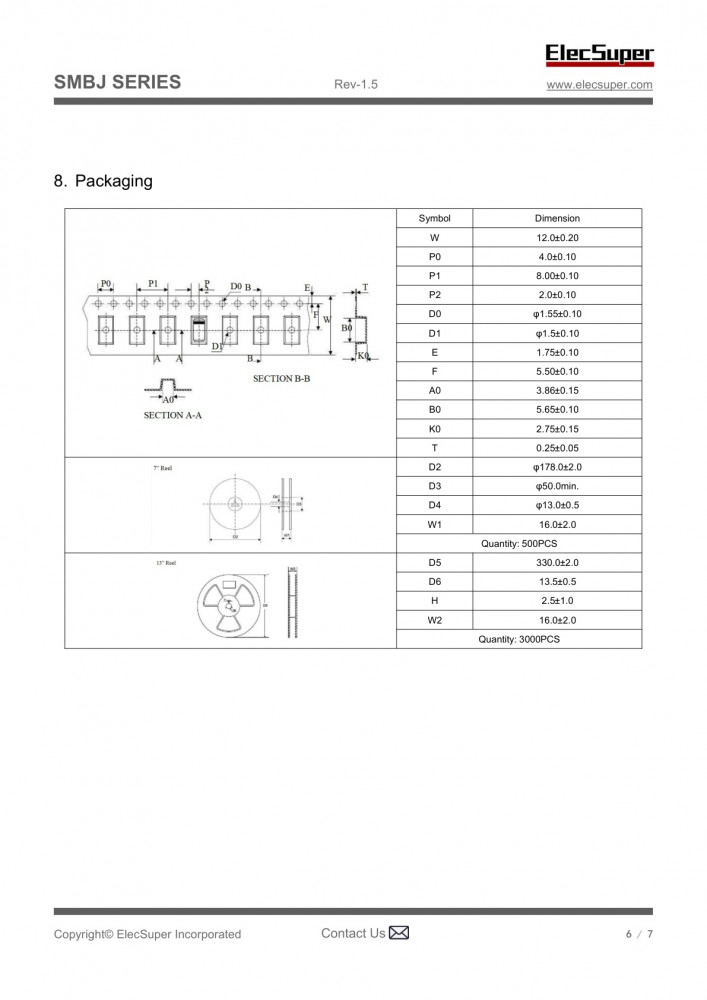 ElecSuper SuperTVS datasheet page 6