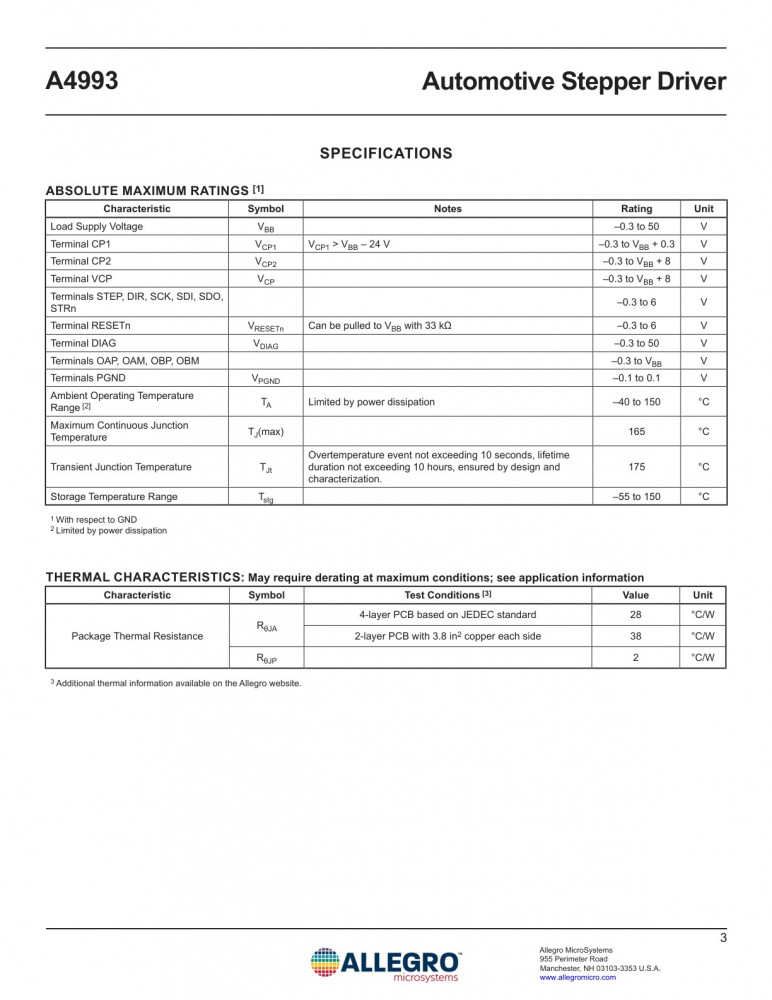 A4993 datasheet page 3