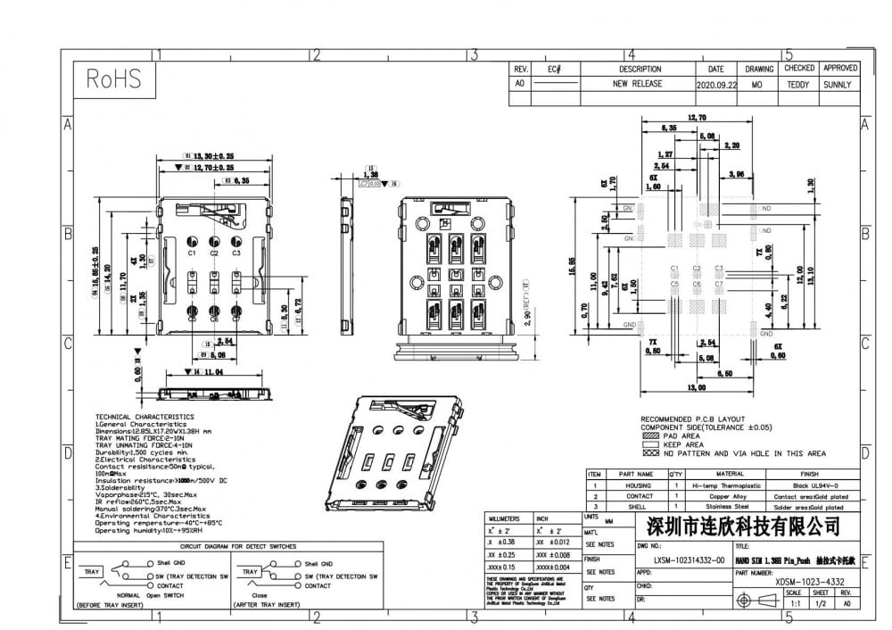 XDSM-1023-4332A technical document page 1