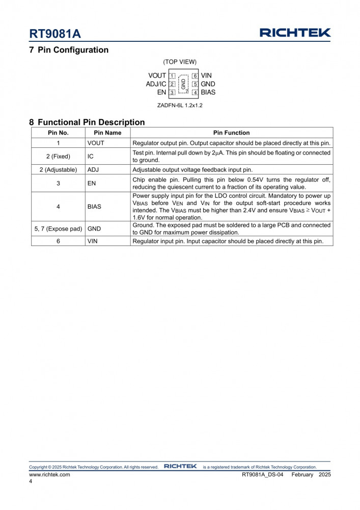RT9081A technical document page 4