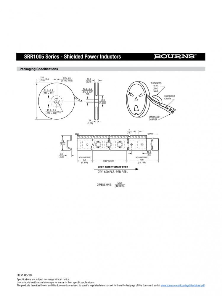 BOURNS SRR1005 datasheet page 3