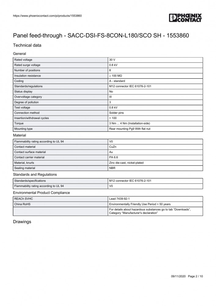 Phoenix Contact 1553860 technical document page 2