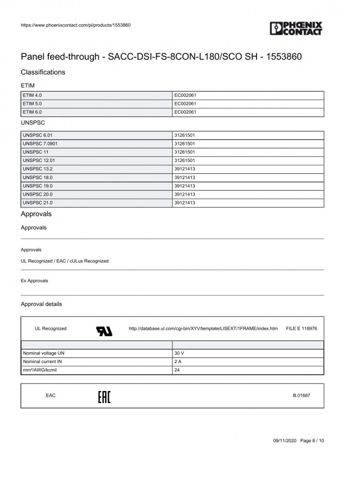 Phoenix Contact 1553860 technical document page 8