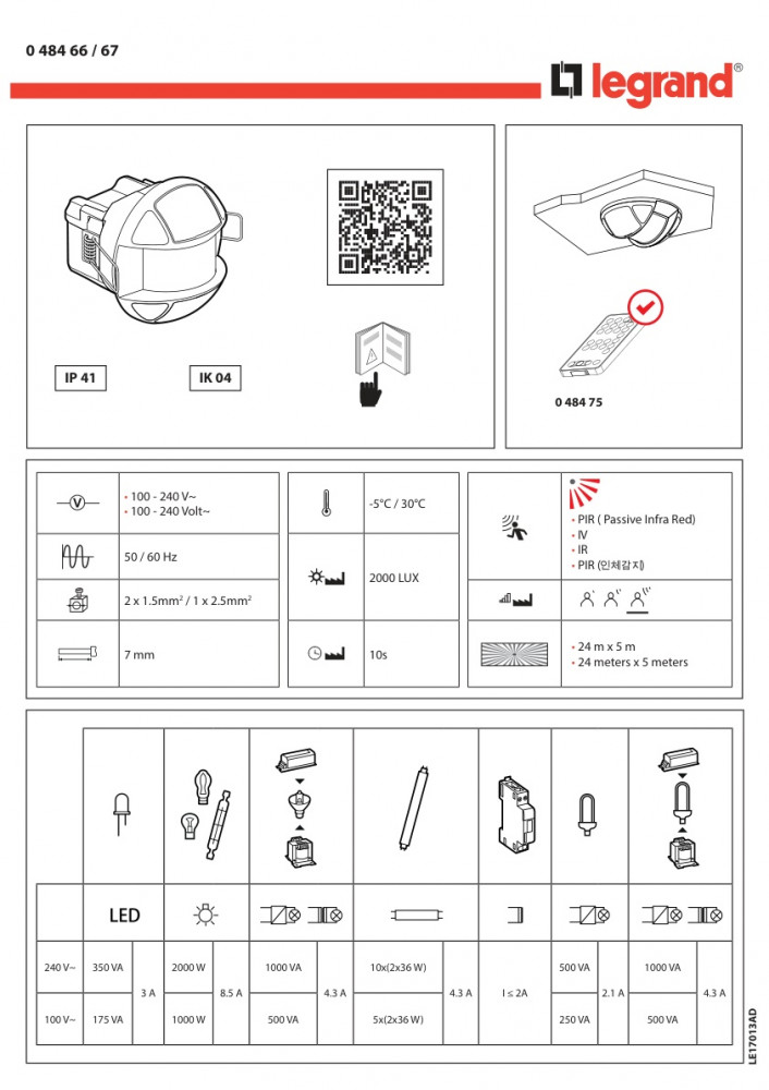 Legrand 048466 technical document page 1
