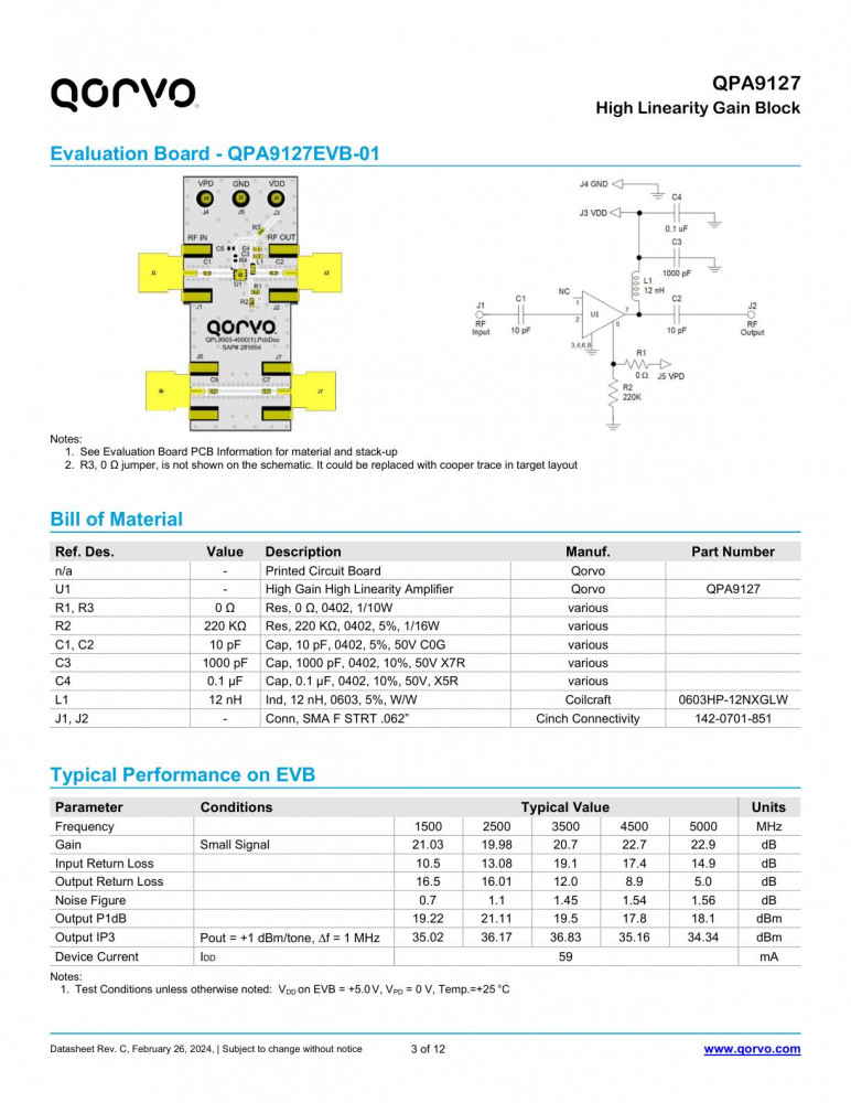 QPA9127TR7 technical document page 3