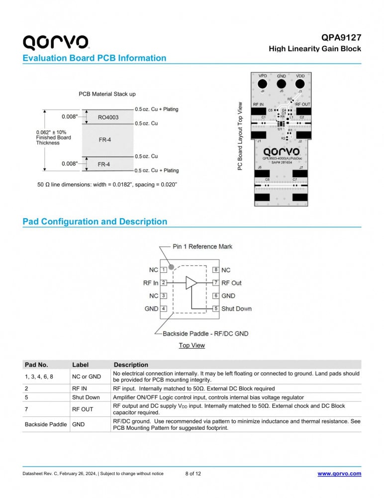 QPA9127TR7 technical document page 8