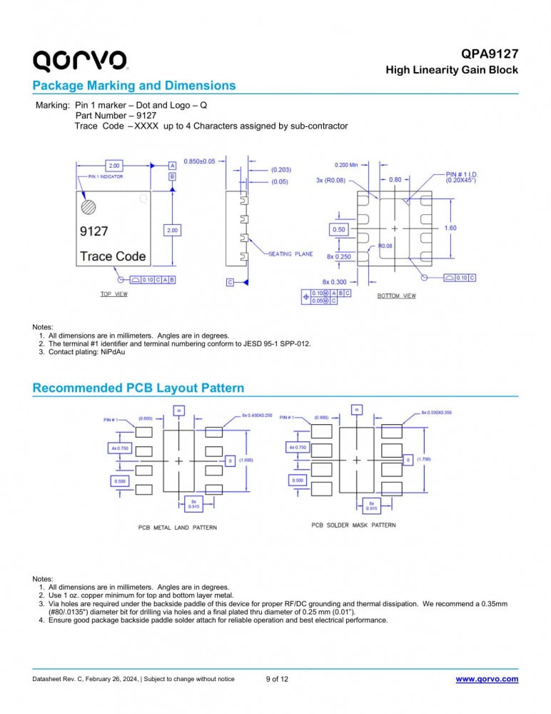 QPA9127TR7 technical document page 9