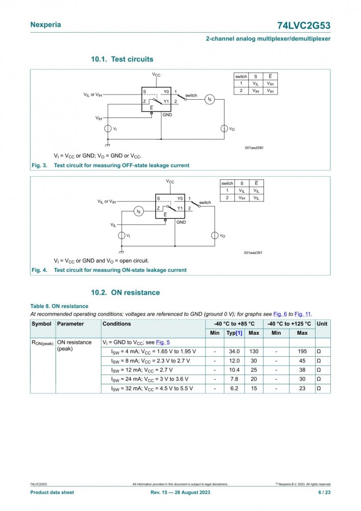 74LVC2G53 datasheet page 6