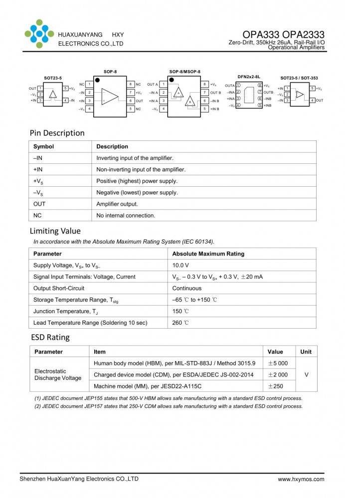 OPA2333AIDR-HXY datasheet page 2