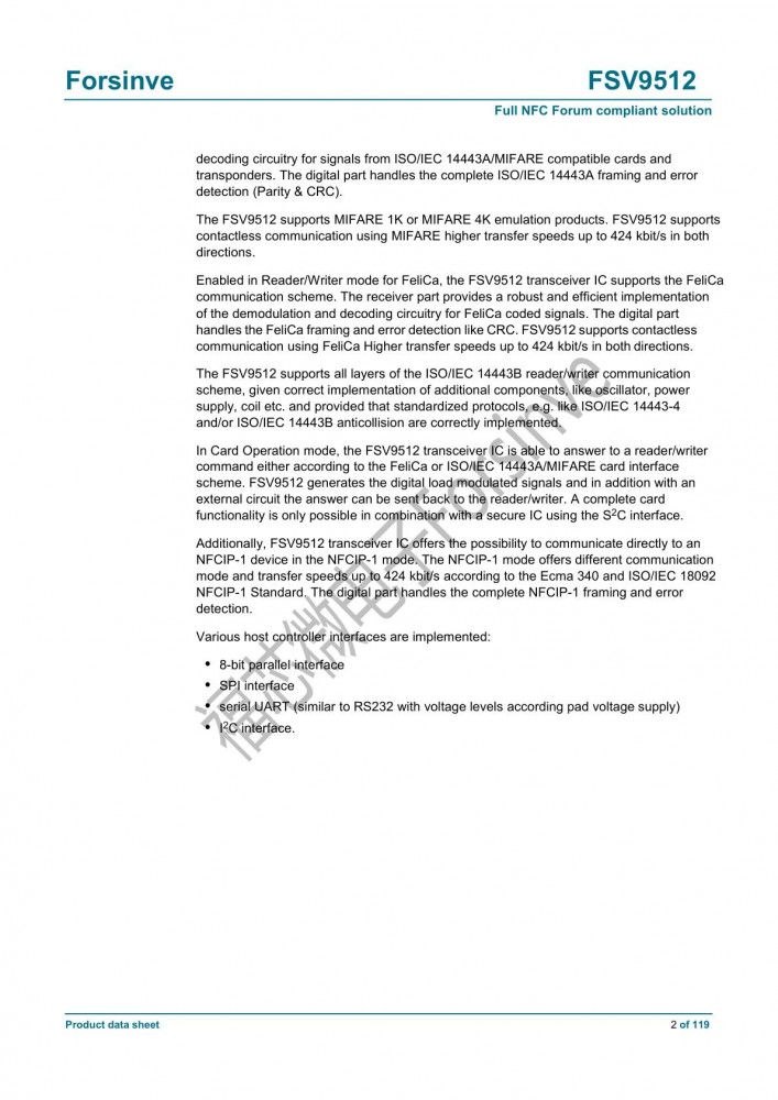 FSV9512 datasheet page 2