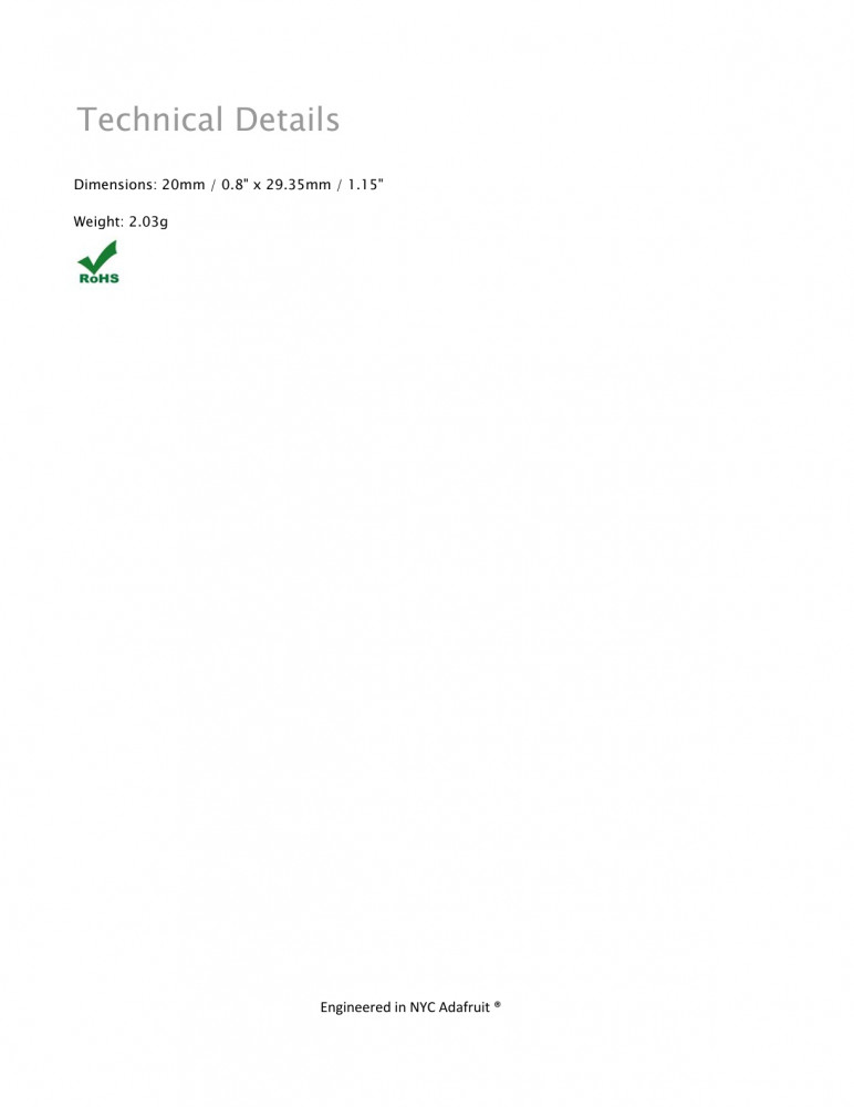 Adafruit product documentation page 2