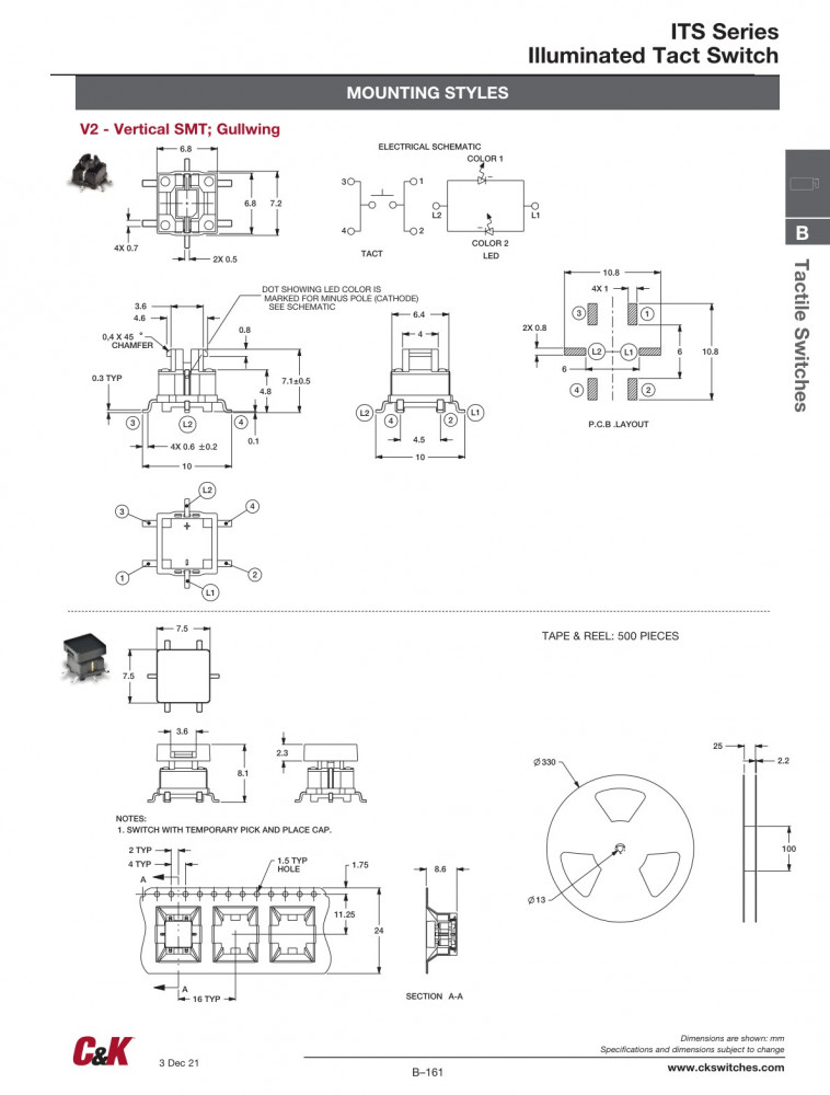 C&K 400E product document page 3