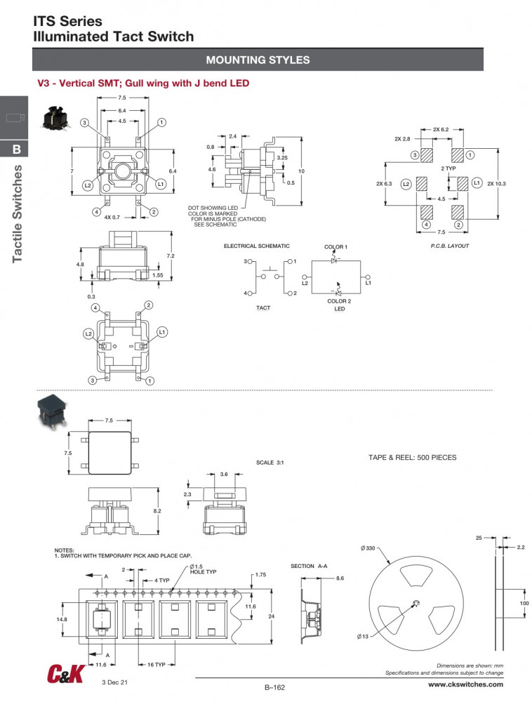 C&K 400E product document page 4