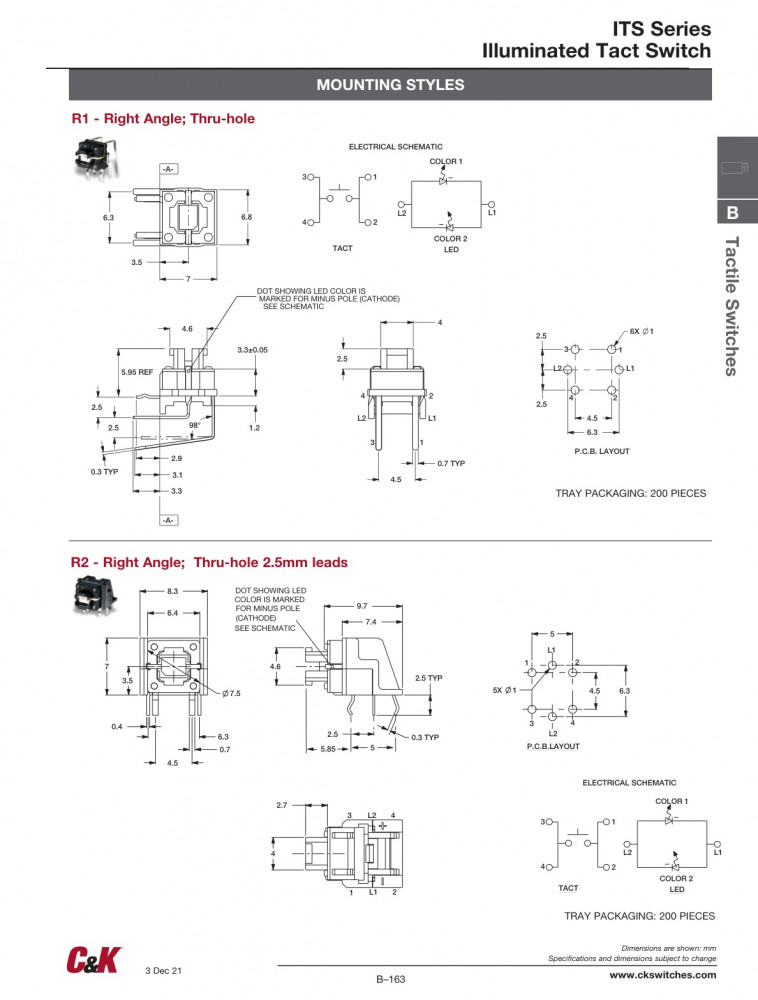 C&K 400E product document page 5