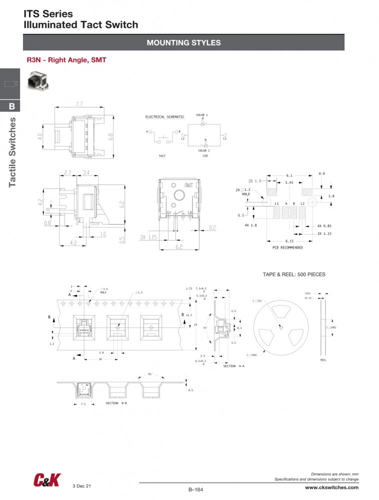 C&K 400E product document page 6