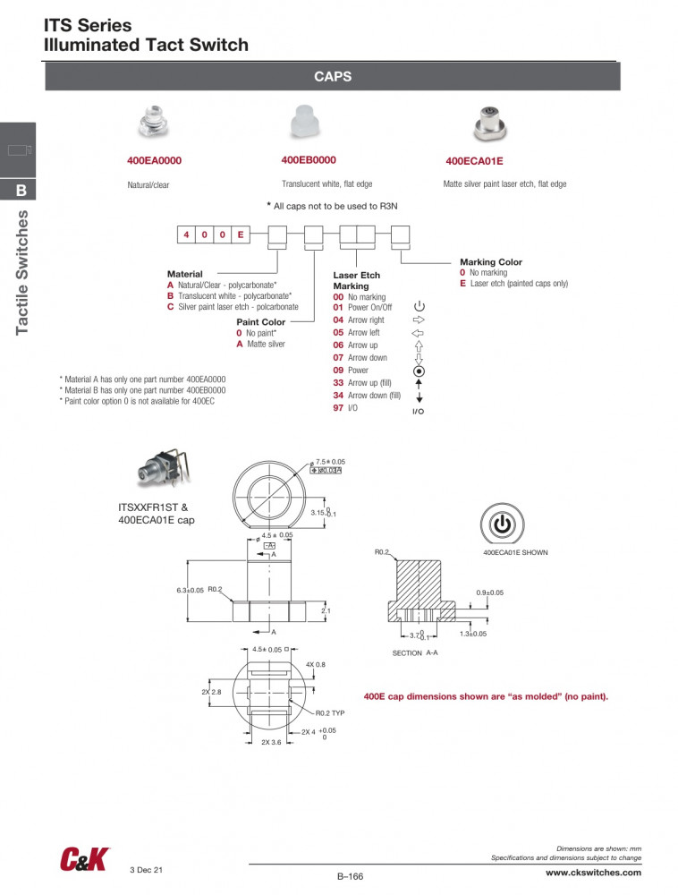 C&K 400E product document page 8