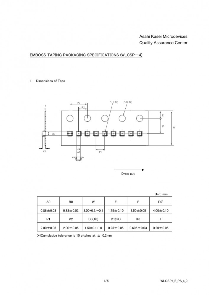 AK09974C quality data document page 2