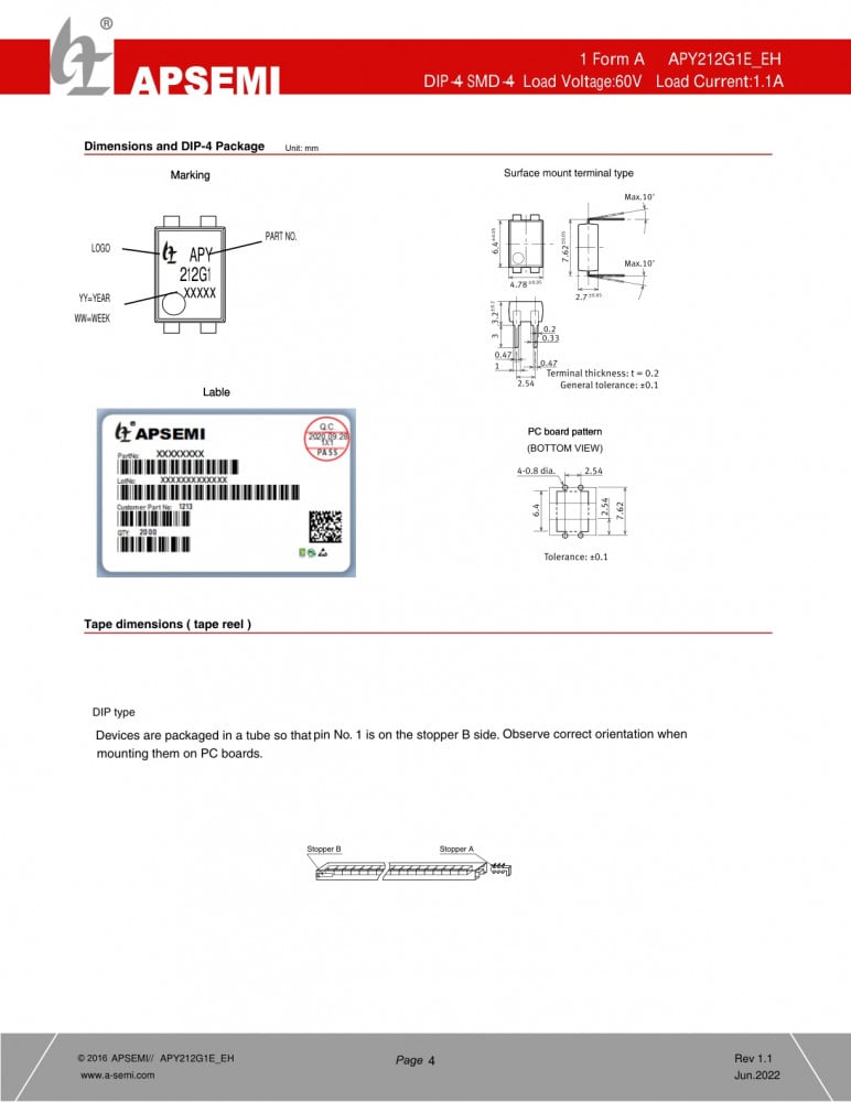 APY212G1EH datasheet page 5