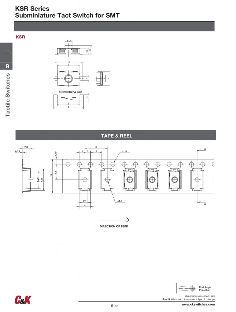 C&K KSR documentation page 2