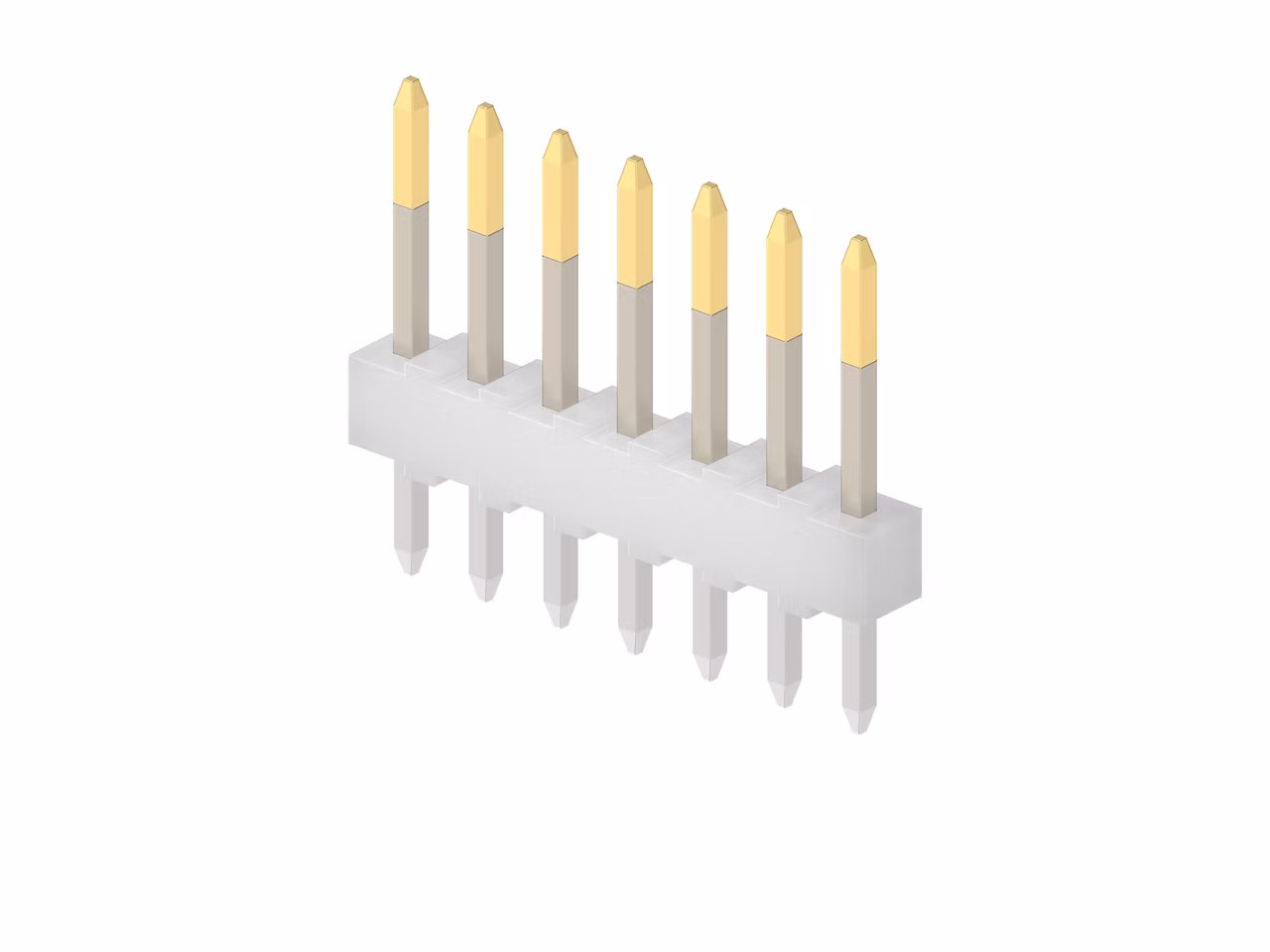 KK 254 Wire-to-Board Header, Single Row, Vertical, 7 Circuits, PA Polyamide Nylon, Gold (Au) Plating for sale