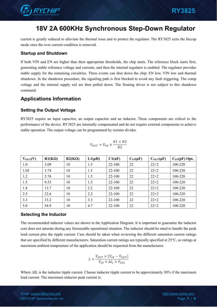 RY3825 datasheet page 7
