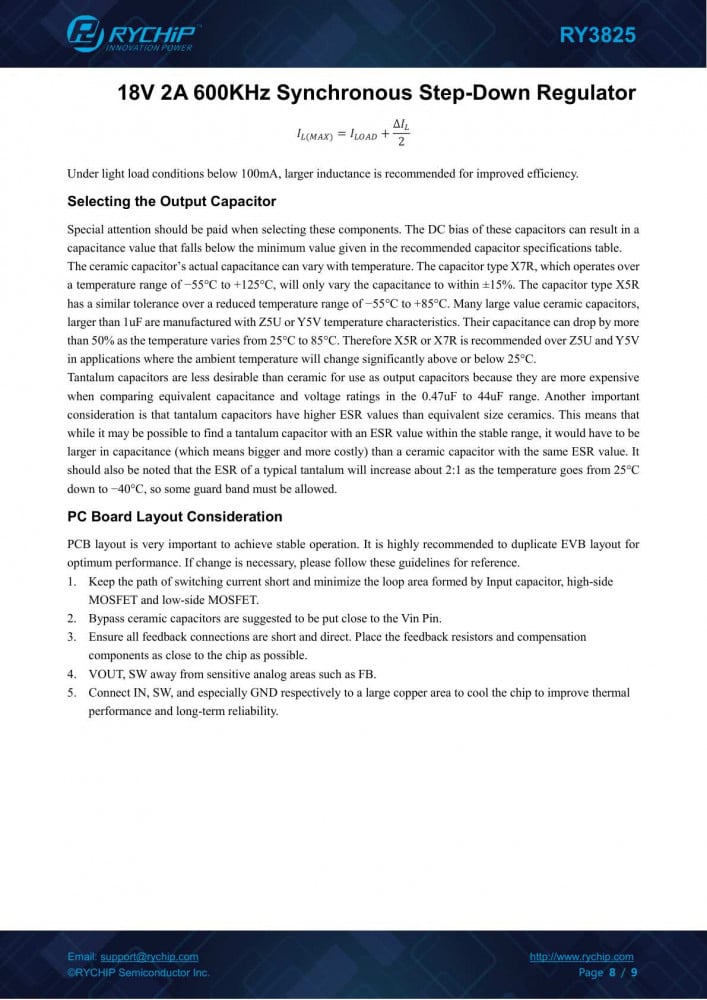 RY3825 datasheet page 8