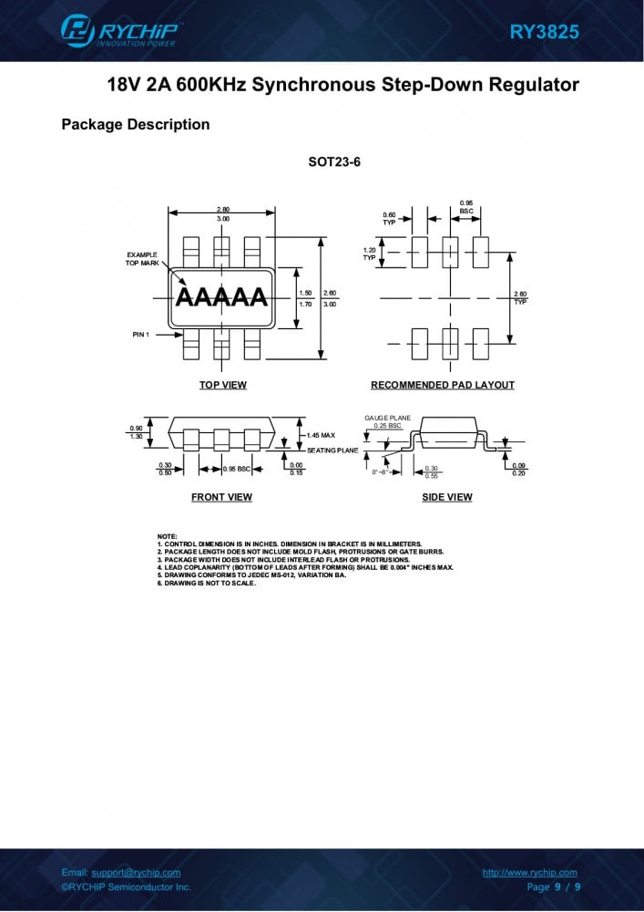 RY3825 datasheet page 9