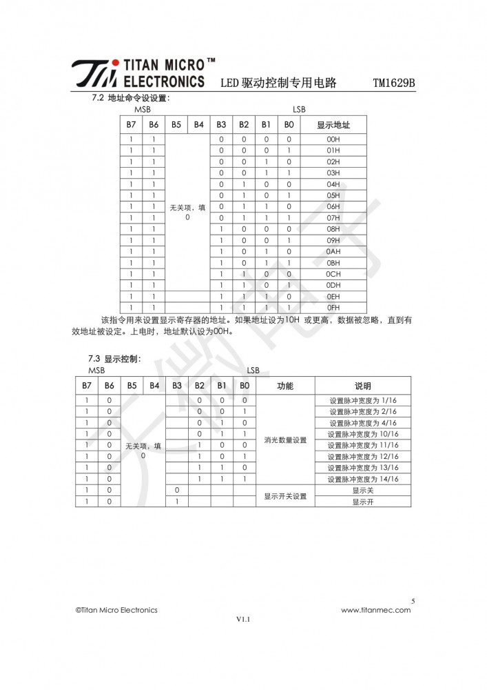 TM1629B datasheet page 5
