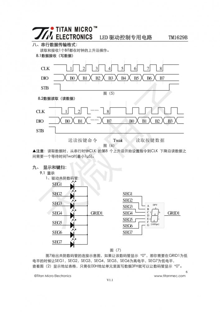 TM1629B datasheet page 6