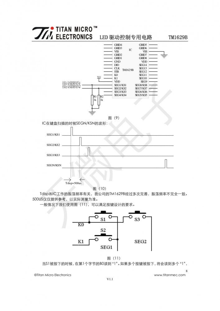 TM1629B datasheet page 8