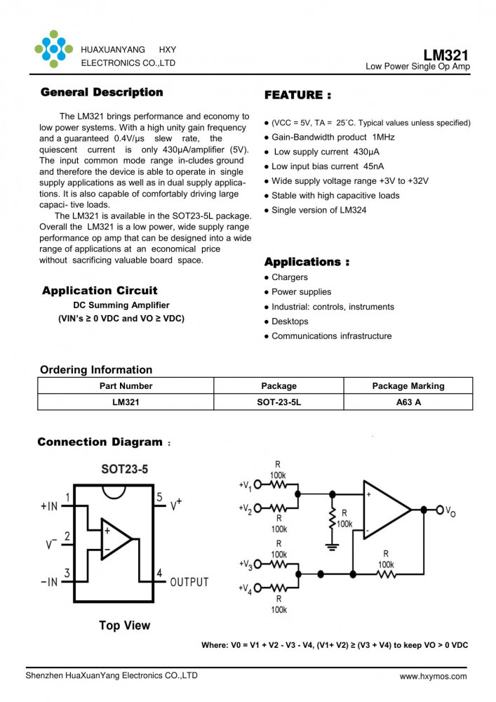 LM321 datasheet page 1