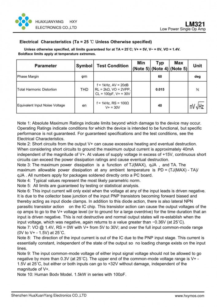 LM321 datasheet page 4