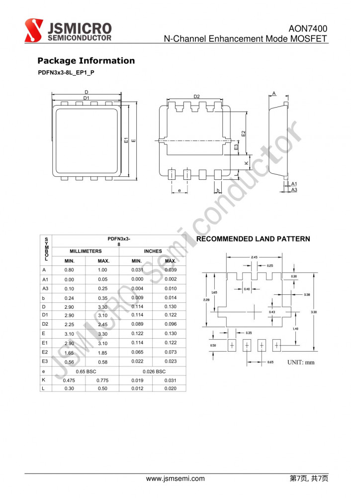 AON7400-JSM datasheet page 7