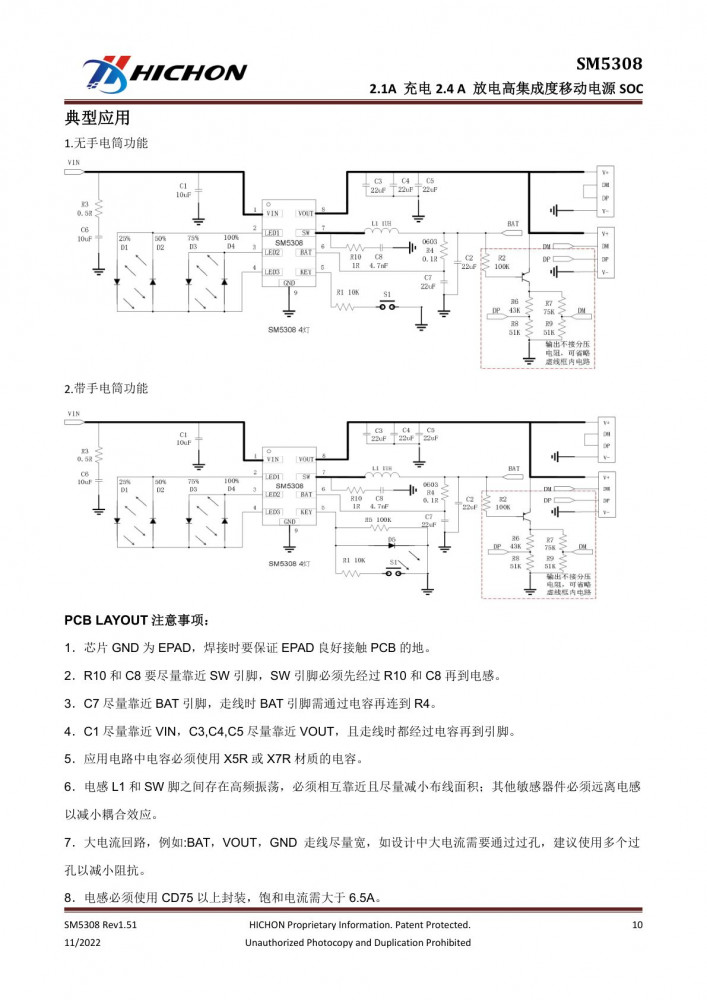 SM5308 datasheet page 10