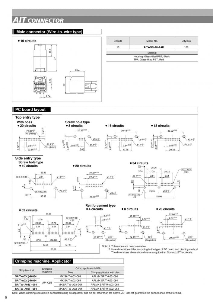 JST AIT connector document page 5