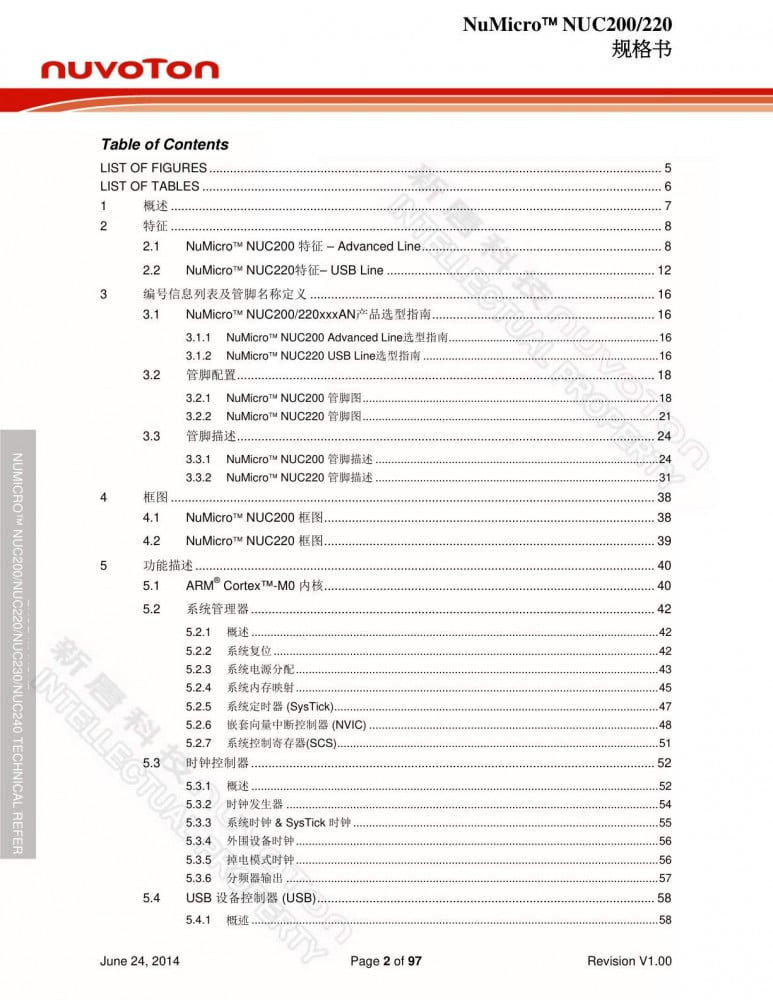 NUC220 datasheet page 2