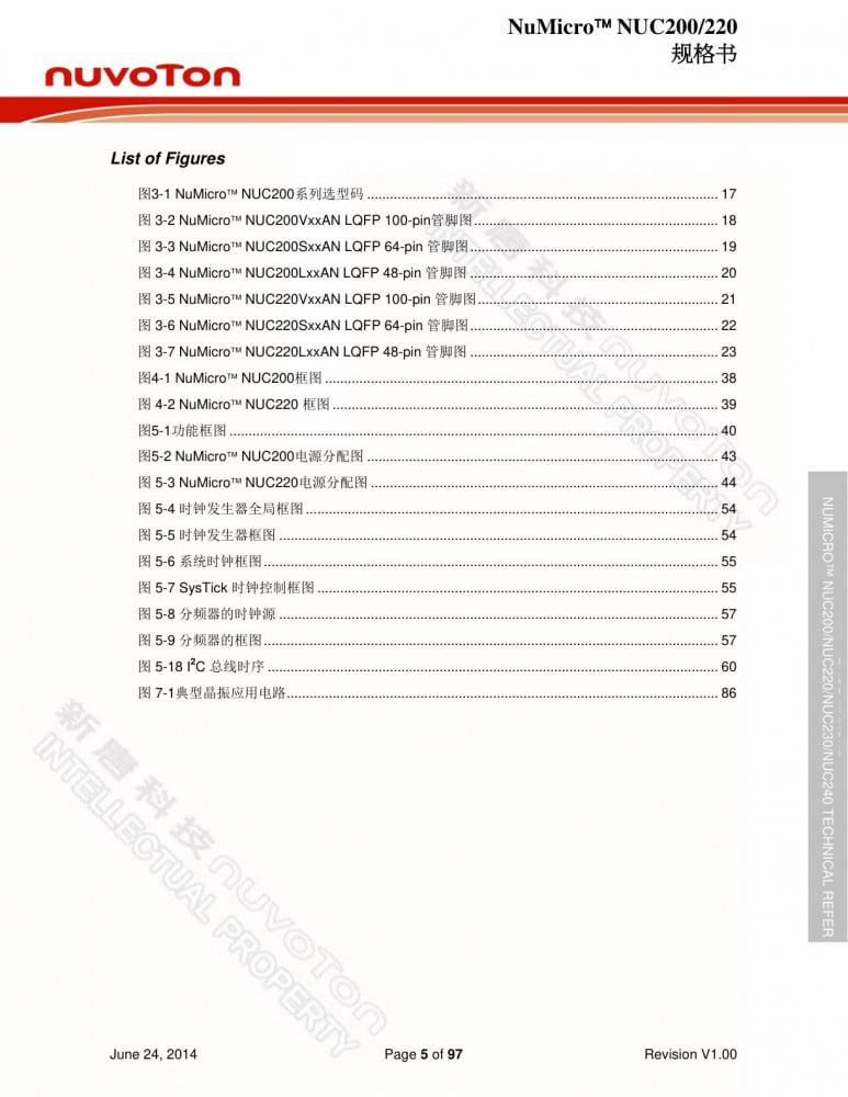 NUC220 datasheet page 5