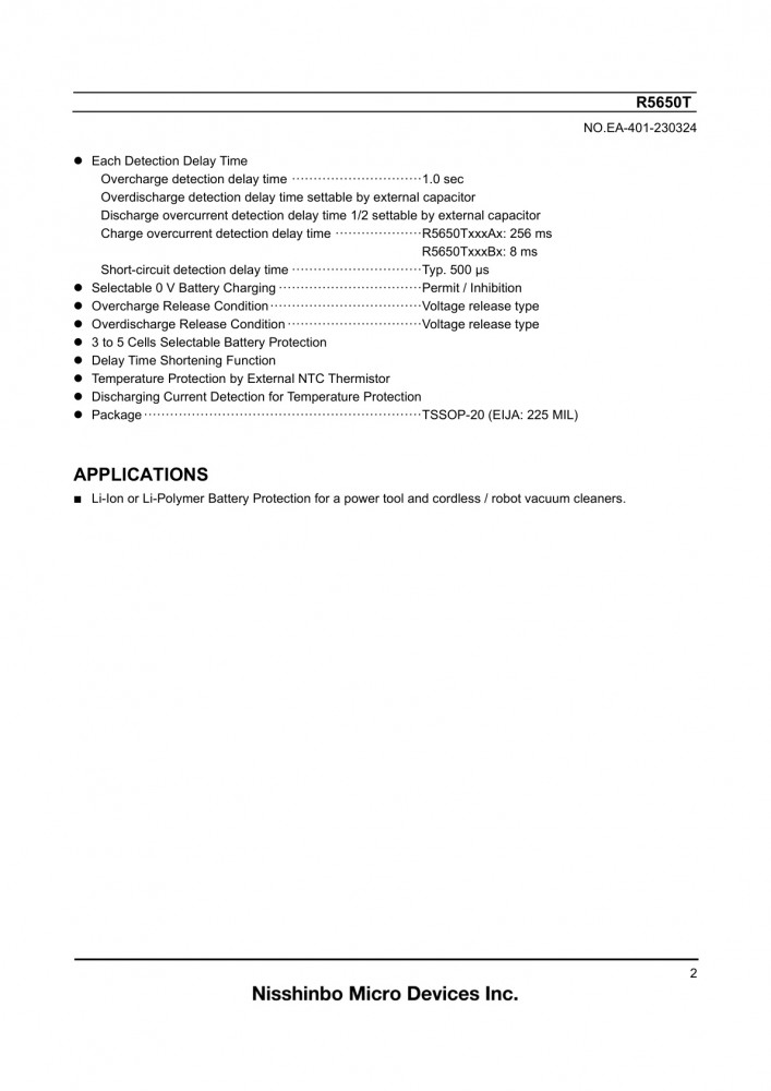 R5650T datasheet page 2