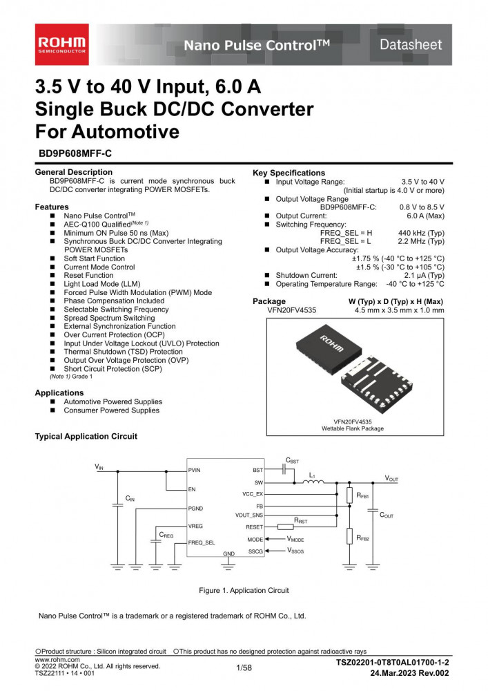 BD9P608MFF-CE2 datasheet page 1