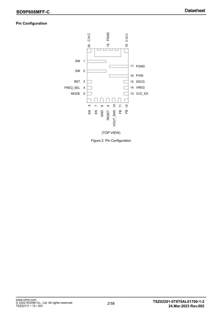 BD9P608MFF-CE2 datasheet page 2