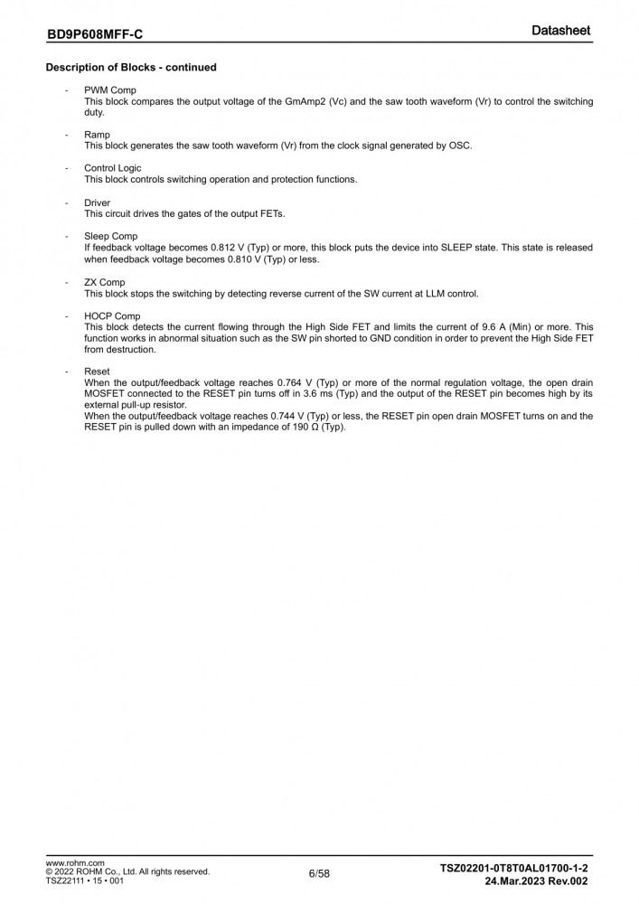 BD9P608MFF-CE2 datasheet page 6