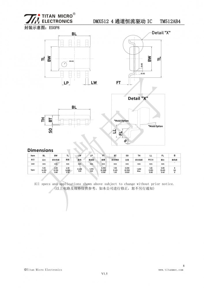 TM512AB4 datasheet page 8