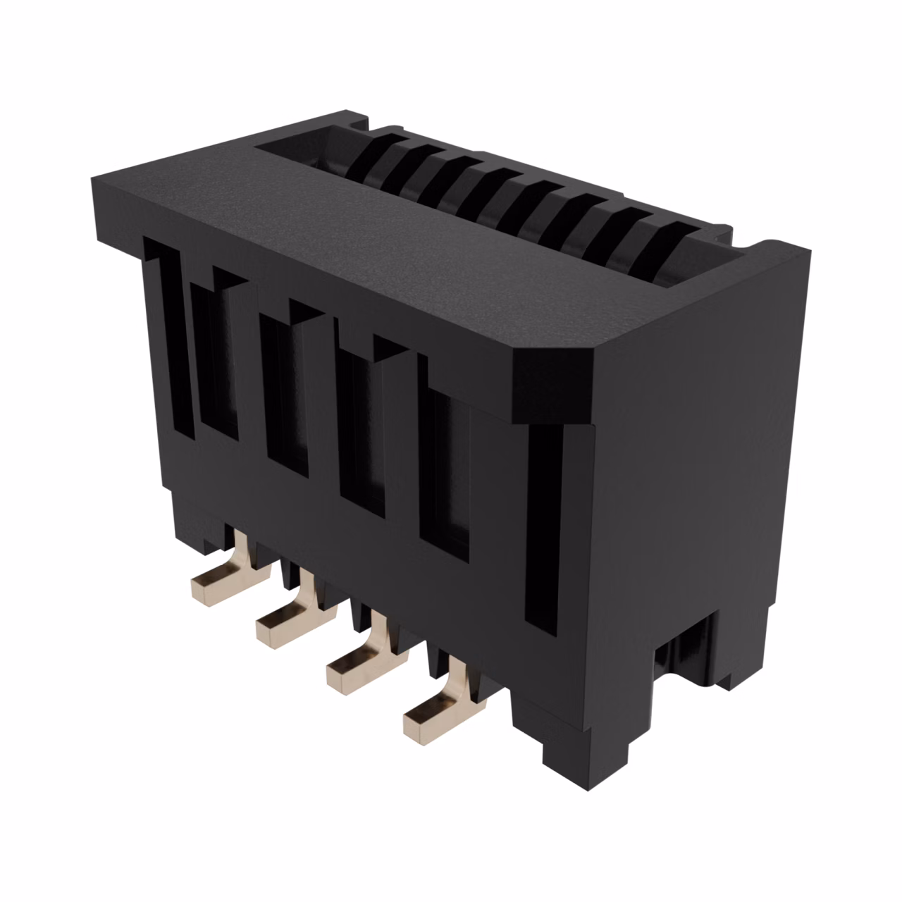 Easy-On FFC/FPC Connector, 0.50mm Pitch, Surface Mount, Vertical, Non-ZIF, Reverse Footprint, Tin Bismuth Plating, Long Terminal Type, Black, 8 Circuits for sale