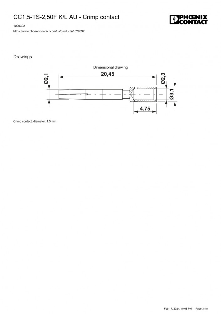 Phoenix Contact 1029392 technical document page 3