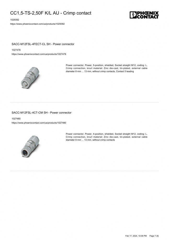 Phoenix Contact 1029392 technical document page 7